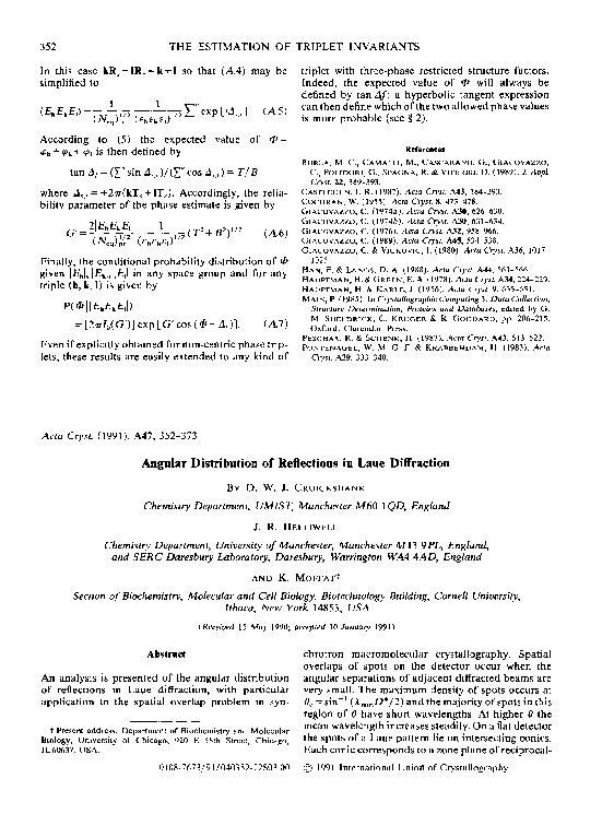 (PDF) Angular distribution of reflections in Laue diffraction