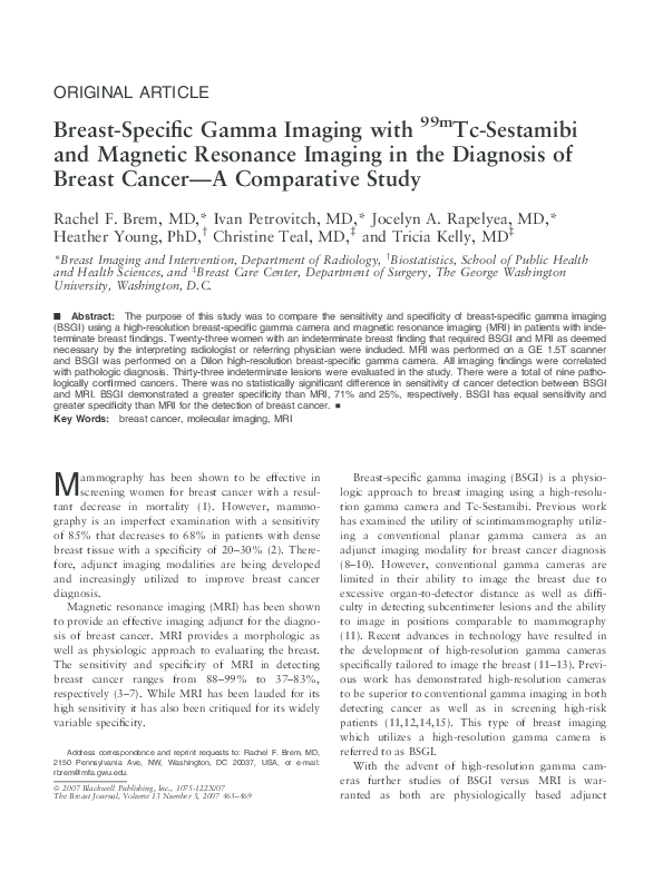 (PDF) Combined Structural and Functional Imaging of the Breast | Mark ...