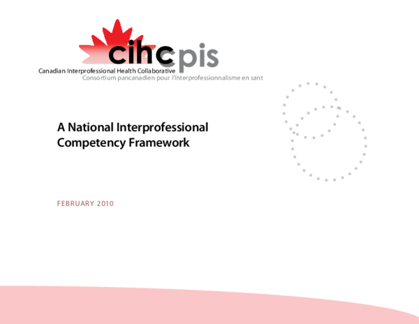 (PDF) A National Interprofessional Competency Framework.