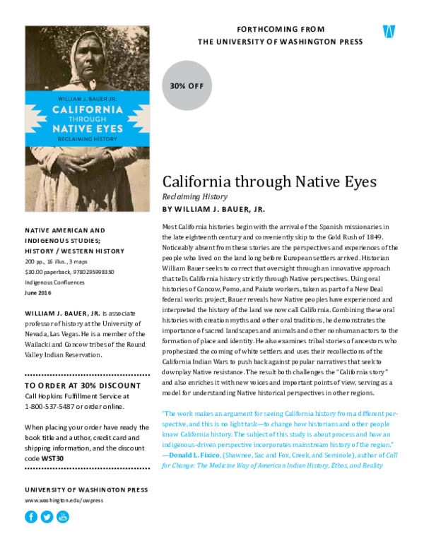 (PDF) California Through Native Eyes: Reclaiming History
