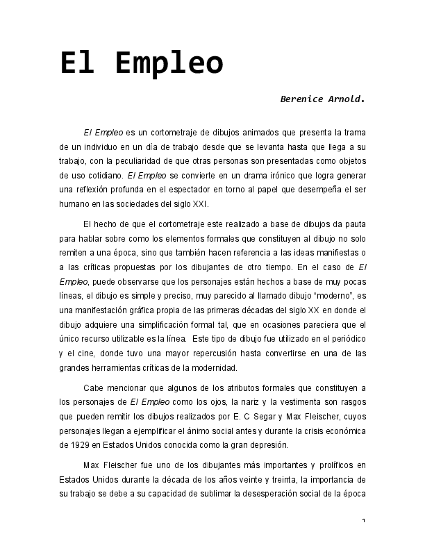 (PDF) El Empleo / The Employment