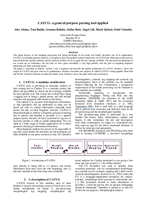 (PDF) CATCG: a general purpose parsing tool applied