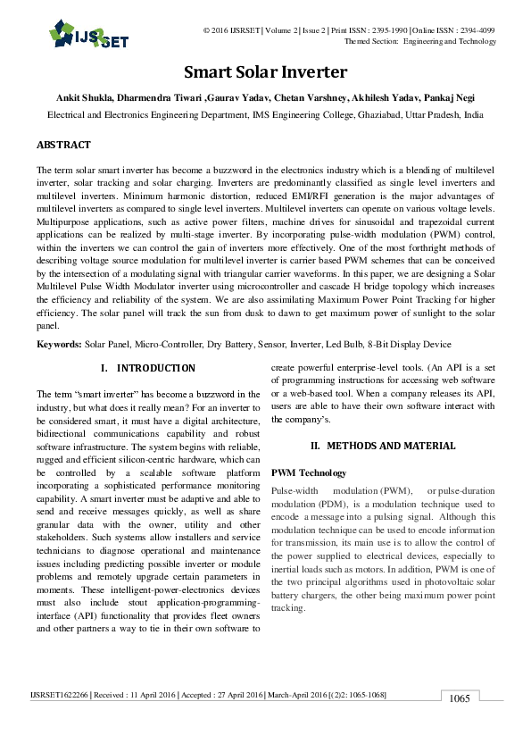 (PDF) Smart Solar Inverter