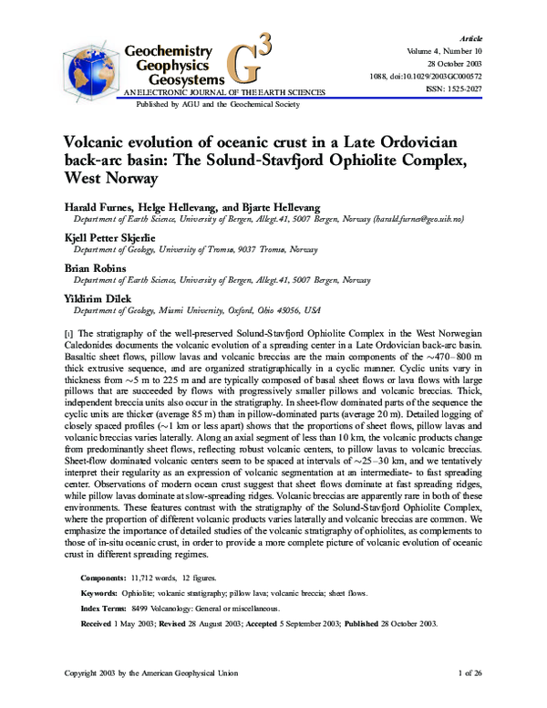 (PDF) Volcanic evolution of oceanic crust in a Late Ordovician back-arc ...