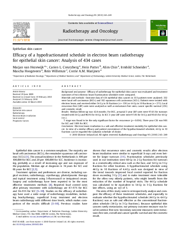 (PDF) Clinical application of Total Skin Electron Beam (TSEB) therapy ...
