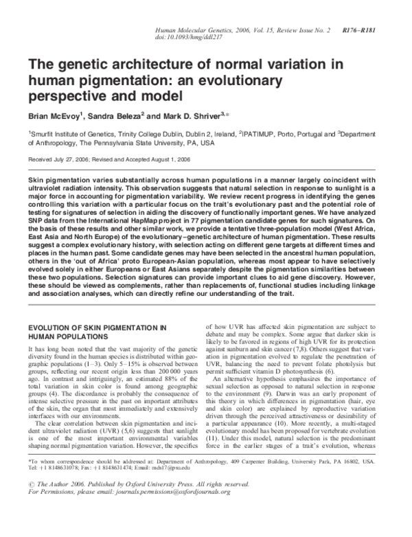 (PDF) The genetic architecture of normal variation in human ...