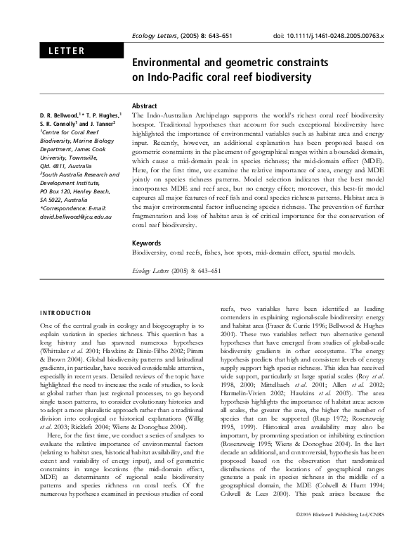 (PDF) Environmental and geometric constraints on Indo-Pacific coral ...