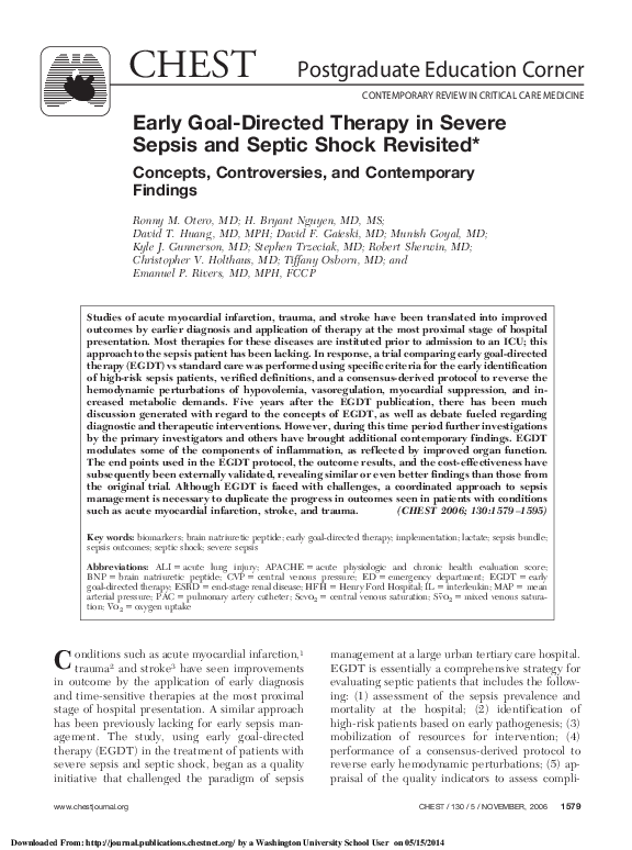 (PDF) Early Goal-Directed Therapy in Severe Sepsis and Septic Shock ...