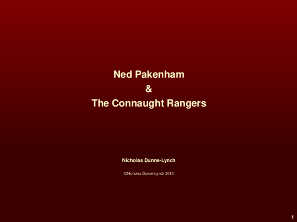(PDF) Ned Pakenham and the Connaught Rangers