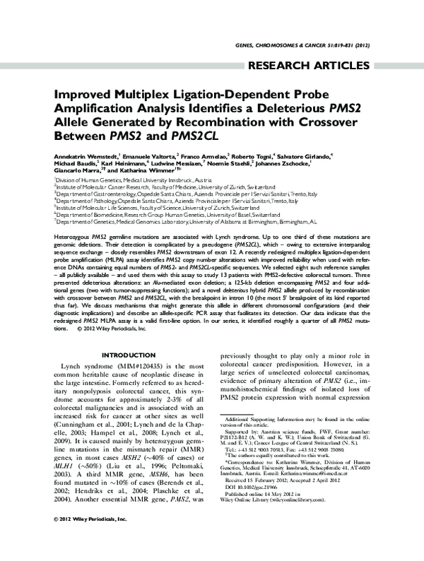 (PDF) Improved multiplex ligation-dependent probe amplification ...
