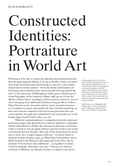 (PDF) Constructed Identities: Portraiture in World Art