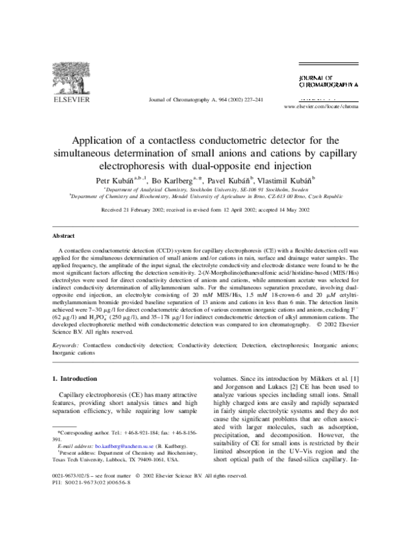 (PDF) Application of a contactless conductometric detector for the ...