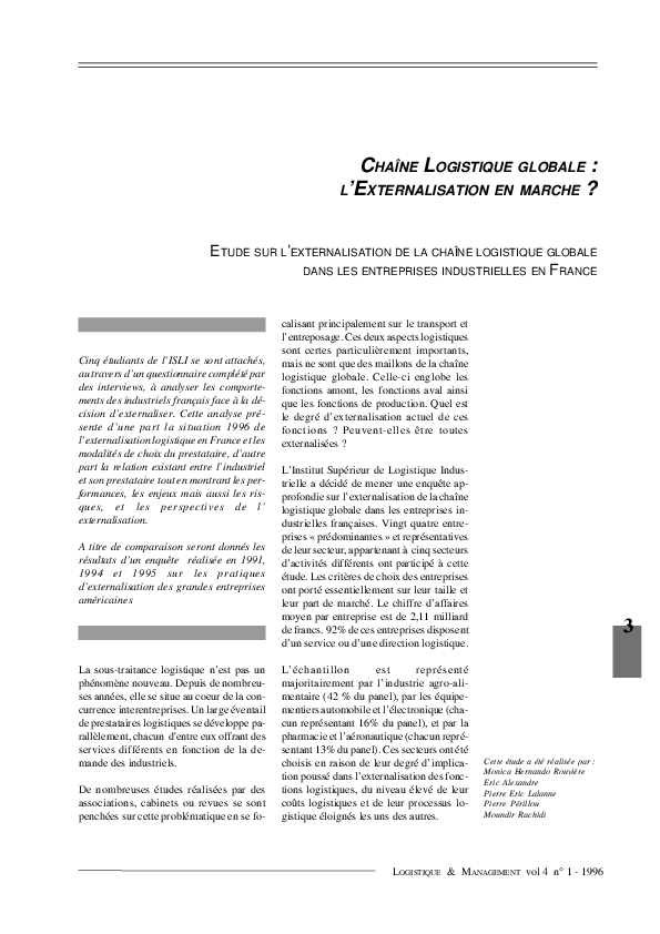 Externalisation d activité : la sous-traitance