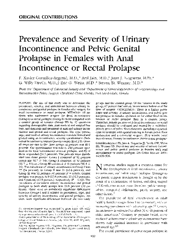 (PDF) Prevalence and Severity of Urinary Incontinence in Older African ...