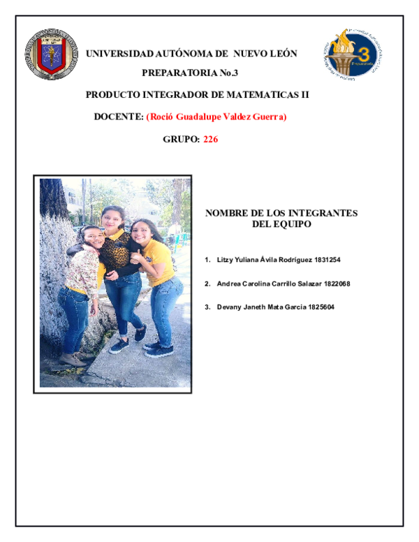 (DOC) UNIVERSIDAD AUTÓNOMA DE NUEVO LEÓN PREPARATORIA No.3 PRODUCTO ...