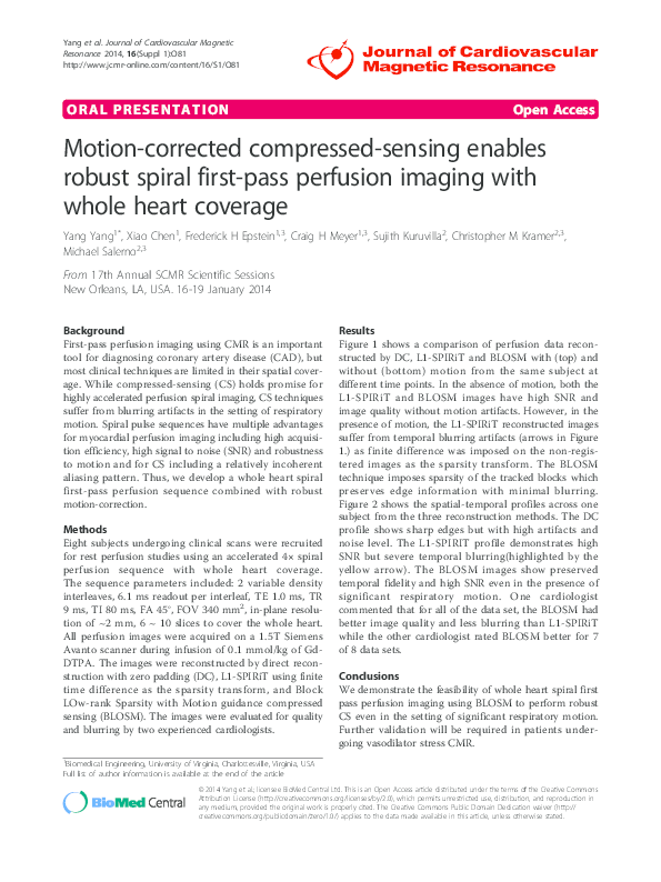 (PDF) Motion-corrected compressed-sensing enables robust spiral first-pass perfusion imaging ...