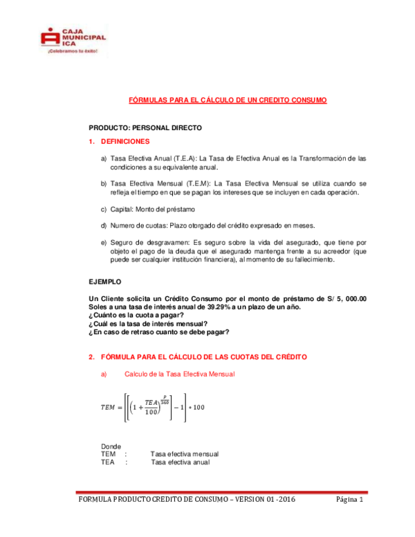 (PDF) Formulas matematica financiera