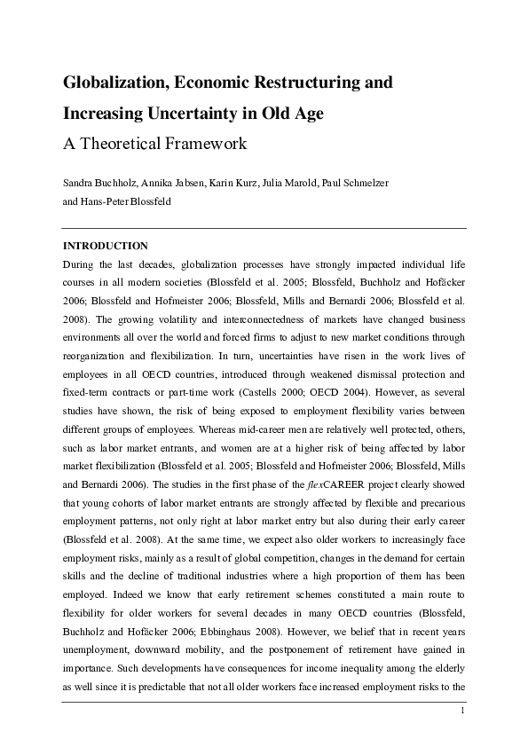 (PDF) Globalization, Economic Restructuring and Increasing Uncertainty ...