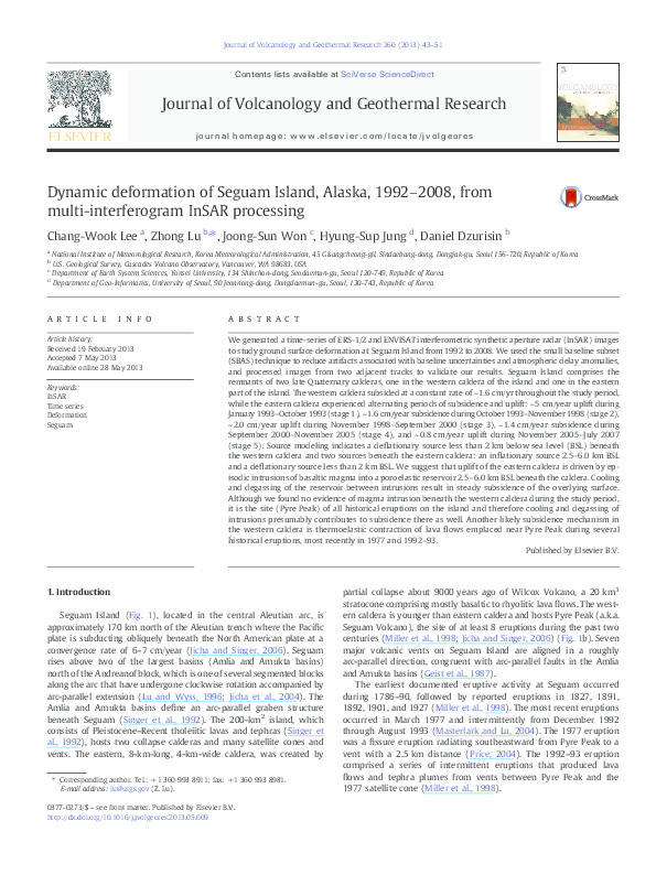 (PDF) Dynamic deformation of Seguam Volcano, Alaska, 1992-2007, from ...