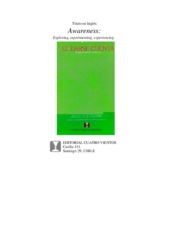 (PDF) EL DARSE CUENTA Libro