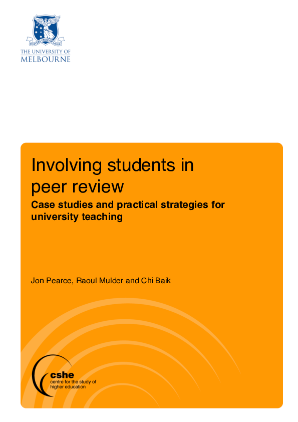 (PDF) Involving students in peer review: Case studies and practical ...