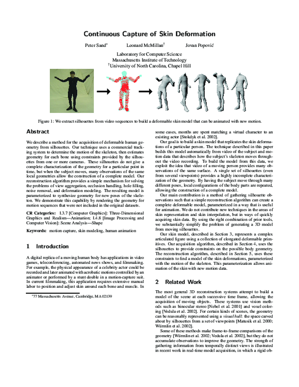 (PDF) Continuous capture of skin deformation