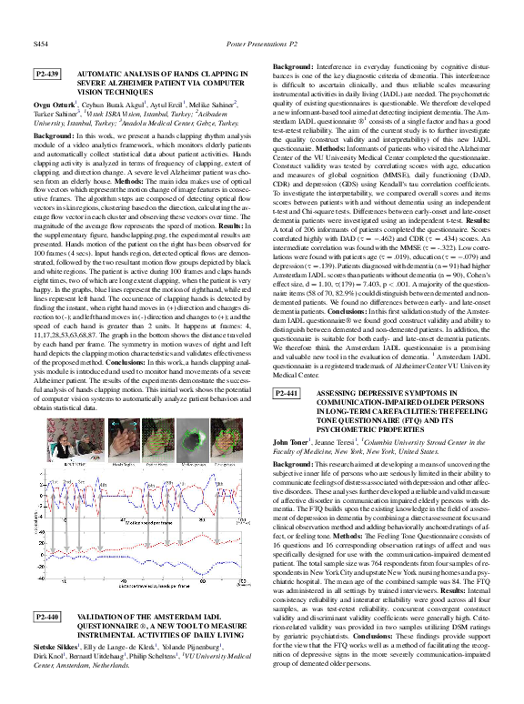 (PDF) Validation of the Amsterdam IADL questionnaire ®, a new tool to ...