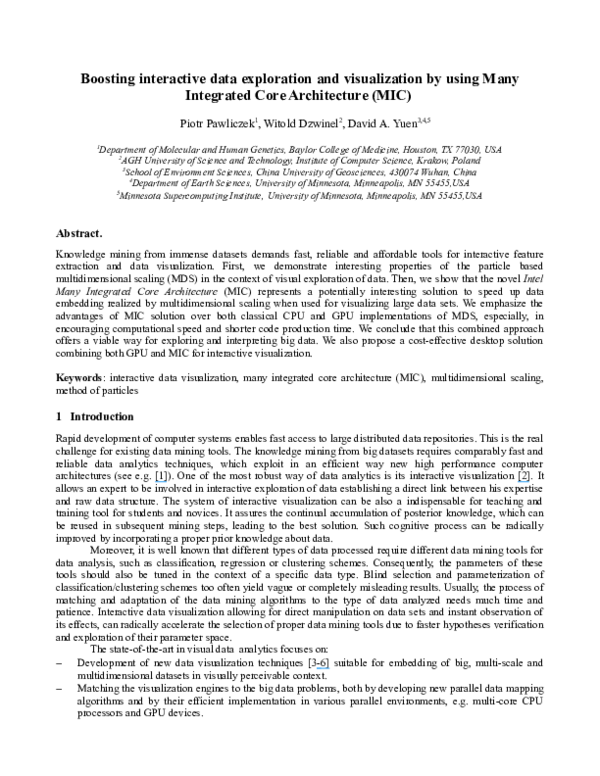(PDF) Boosting interactive data exploration and visualization by using ...