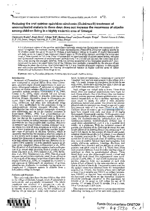 (PDF) Reducing the oral quinine-quinidine-cinchonin (Quinimax ...