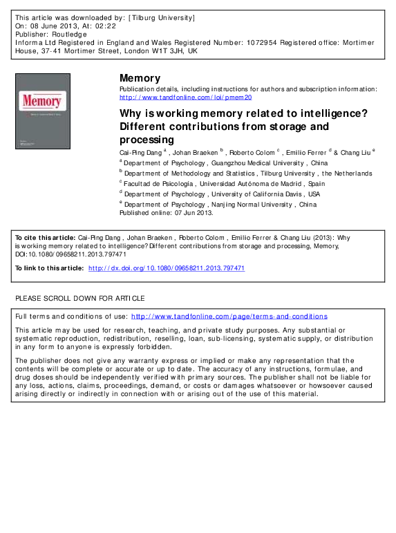 PDF Why Is Working Memory Related To Intelligence Different Contributions From Storage And pdf-why-is-working-memory-related-to-intelligence-different-contributions-from-storage-and