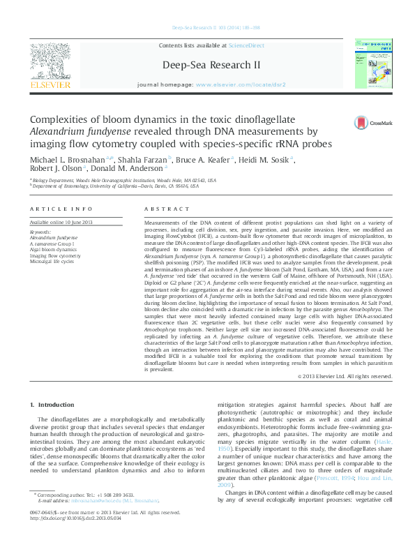 (PDF) Complexities of bloom dynamics in the toxic dinoflagellate ...