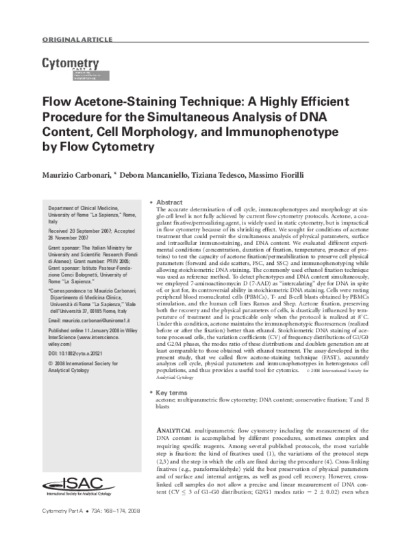 (PDF) Flow acetone-staining technique: A highly efficient procedure for ...