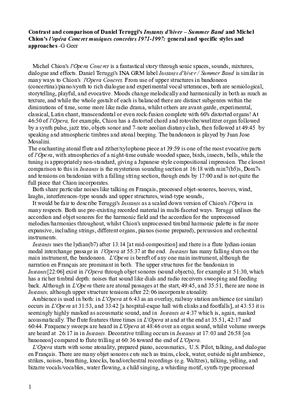 (PDF) Contrast and comparison of Daniel Teruggi's Instants d'hiver ...