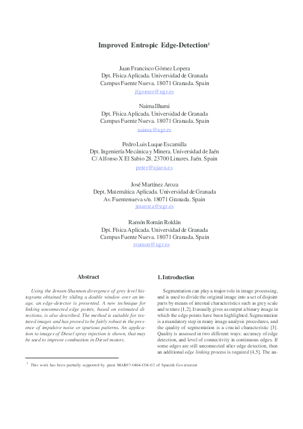 (PDF) Improved entropic edge-detection