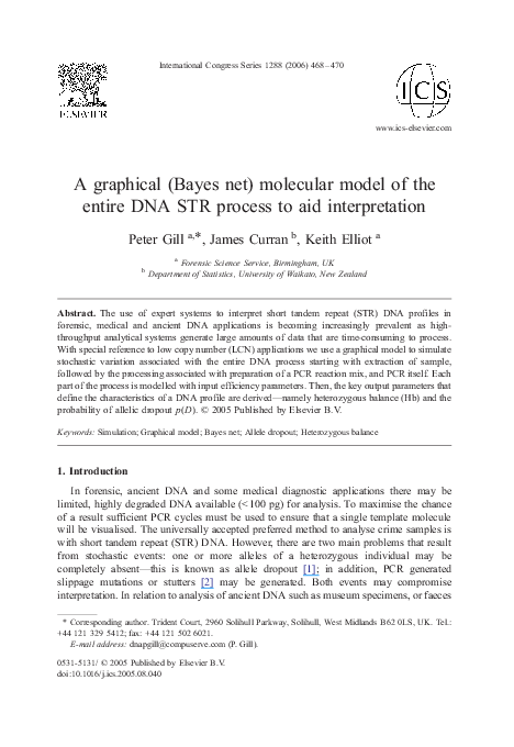 (PDF) A graphical (Bayes net) molecular model of the entire DNA STR ...