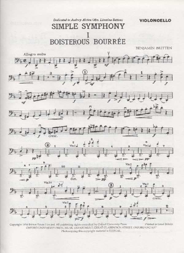 (PDF) Britten Simple Symphony Cello