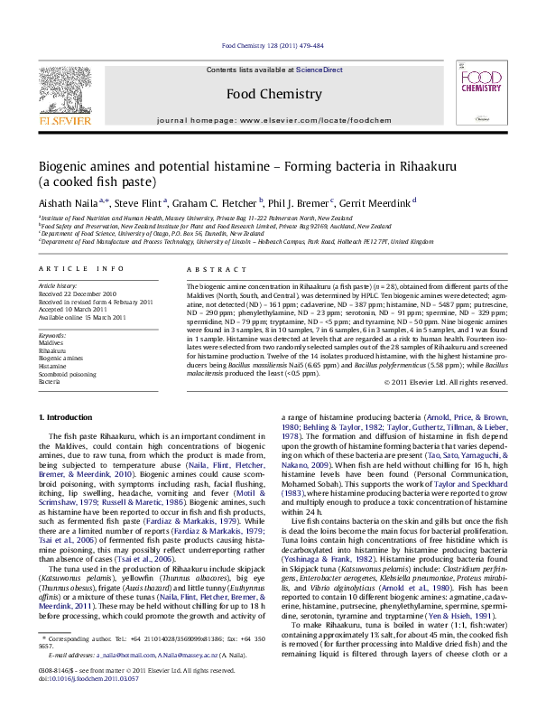(PDF) Biogenic amines and potential histamine – Forming bacteria in ...