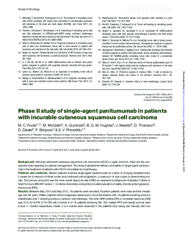 (PDF) Phase II study of single-agent panitumumab in patients with ...