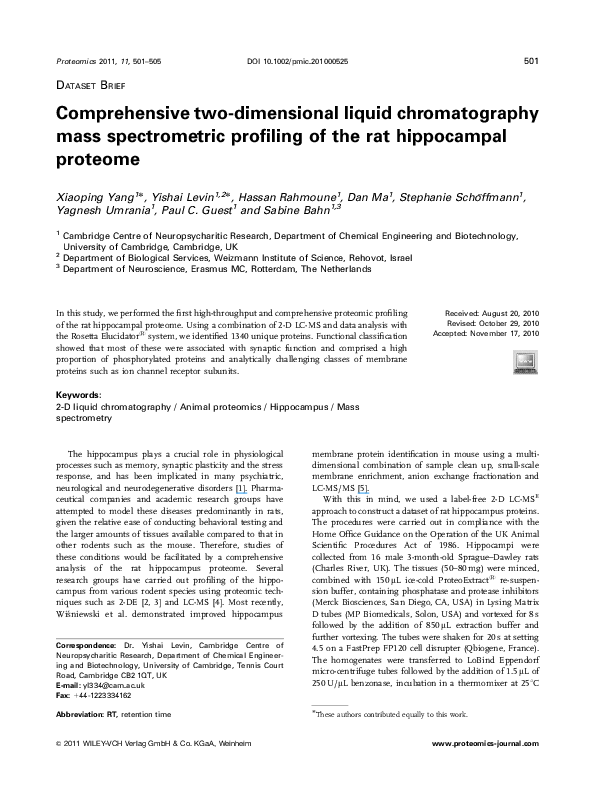 (PDF) Comprehensive two-dimensional liquid chromatography applying two ...