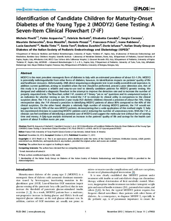(PDF) Identification of Candidate Children for Maturity-Onset Diabetes ...