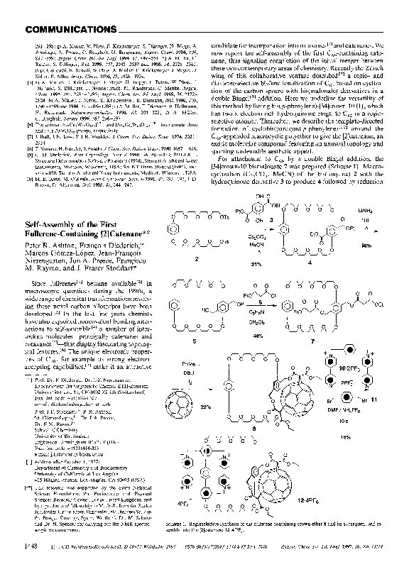(PDF) Self-Assembly of the First Fullerene-Containing[2]Catenane