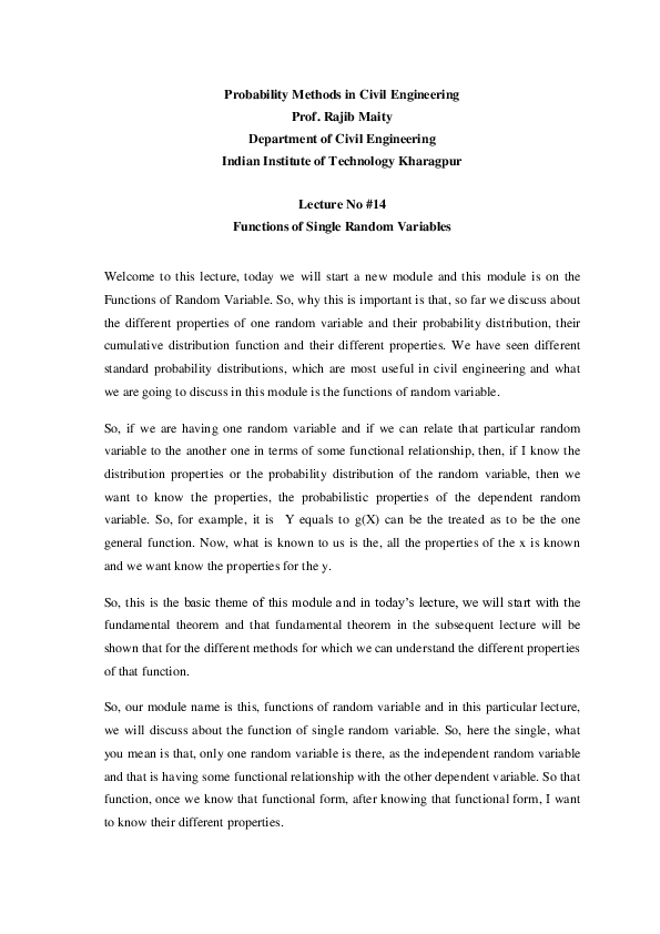 (PDF) Probability Methods in Civil Engineering