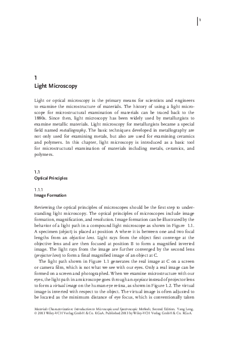 (PDF) Light microscopy