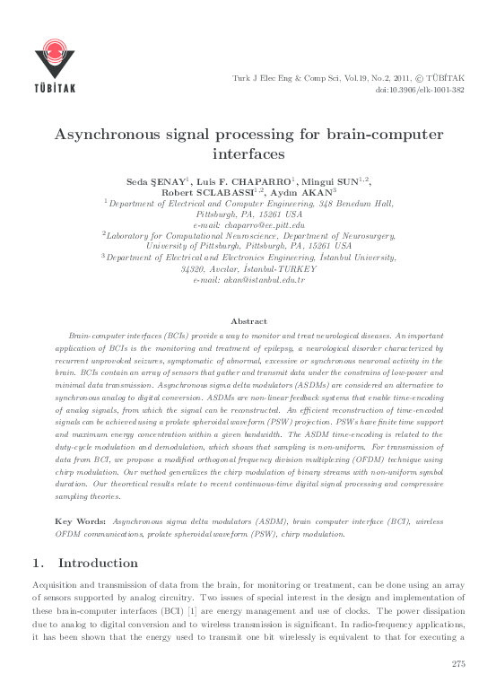 (PDF) Asynchronous Processing in Brain-Computer Interfaces for Epilepsy