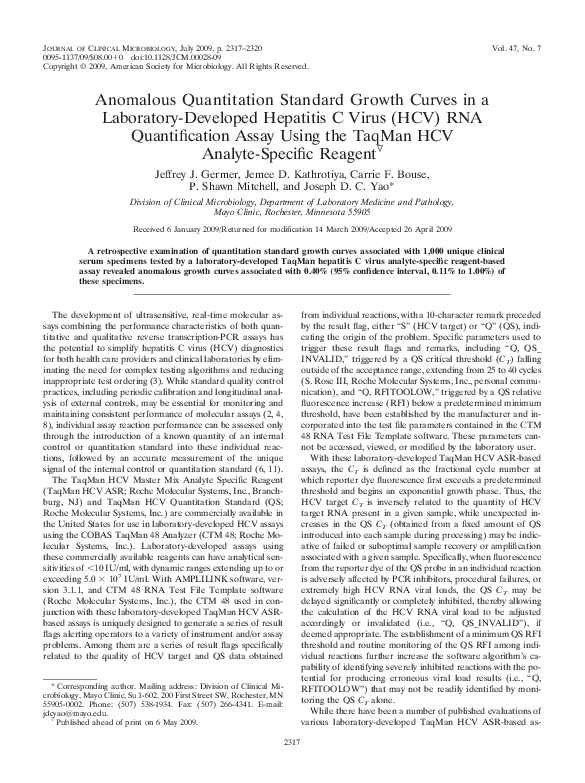 (PDF) Anomalous Quantitation Standard Growth Curves in a Laboratory ...