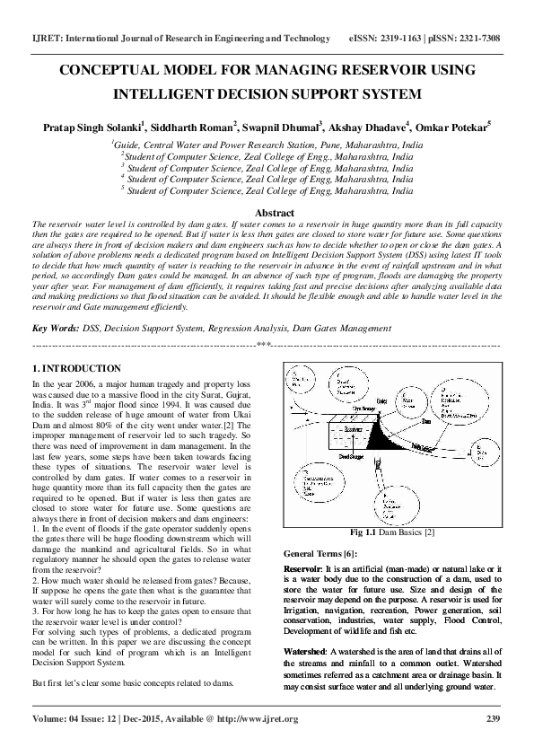 (PDF) CONCEPTUAL MODEL FOR MANAGING RESERVOIR USING INTELLIGENT ...