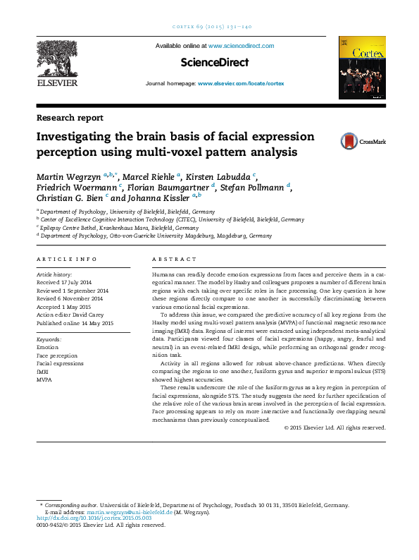 (PDF) Investigating the brain basis of facial expression perception ...