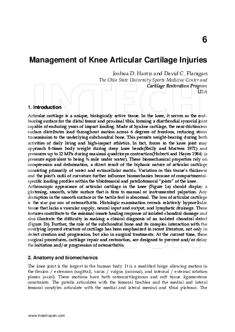(PDF) 6 Management of Knee Articular Cartilage Injuries