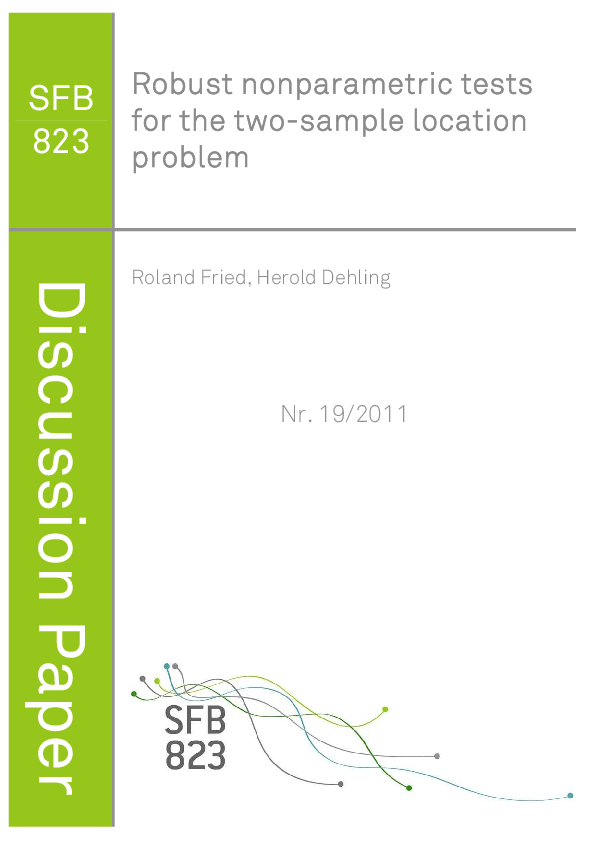 Pdf Robust Nonparametric Tests For The Two Sample Location Problem