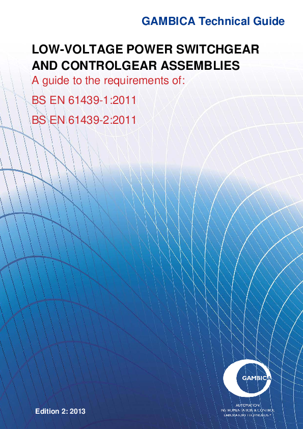 (PDF) GAMBICA Technical Guide LOW-VOLTAGE POWER SWITCHGEAR AND CONTROLGEAR ASSEMBLIES